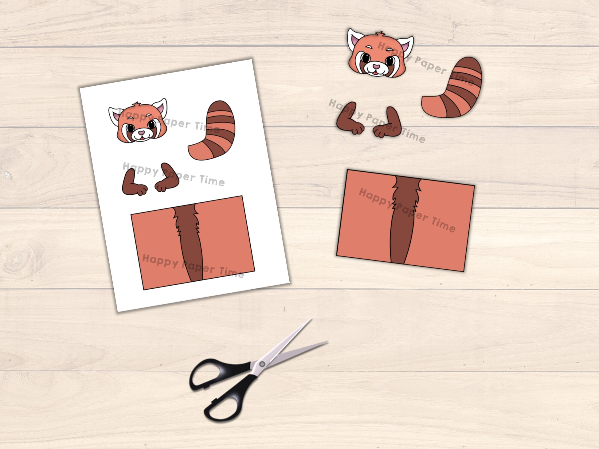 Red Panda Toilet Paper Roll Craft Asian Animal Jungle Party - Etsy