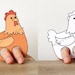 Chicken Paper Craft Printable Farm Animal Finger Puppet Kids - Etsy