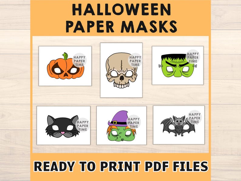 Halloween Mask Kids Diy Halloween Costume Pumpkin Mask Witch Mask ...
