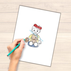 Artist Painter Paper Craft Printable Community Helper Finger Puppet ...