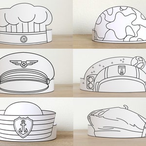 Community Helpers Paper Crowns Astronaut Pilot Chef Sailor Soldier ...