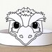 Emu Paper Crown Party Coloring Printable Kids Craft Australia - Etsy