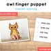 Owl Paper Craft Printable Woodland Animal Finger Puppet Kids Craft Owl ...