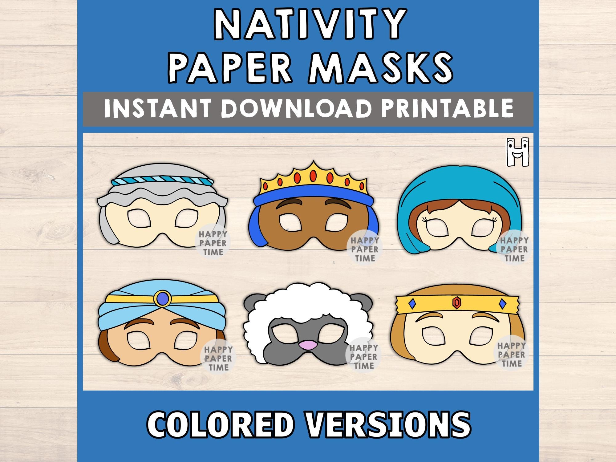 Nativity Printables Kids, Nativity Play Kids Masks, Nativity Masks Kids ...