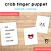 Crab Paper Craft Printable Ocean Animal Finger Puppet Kids Craft ...