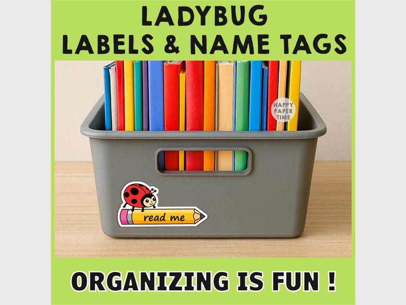 Ladybug Name Tags Classroom Labels Bug Insect Animal Spring Editable ...