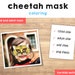 Cheetah Mask Printable Cheetah Costume Mask Paper Safari Party Jungle ...