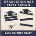 Graduation Cap Paper Crown Party Teacher Printable Kids Craft ...
