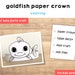 Goldfish Paper Crown Headband Pet Animal Printable Kids Craft - Etsy