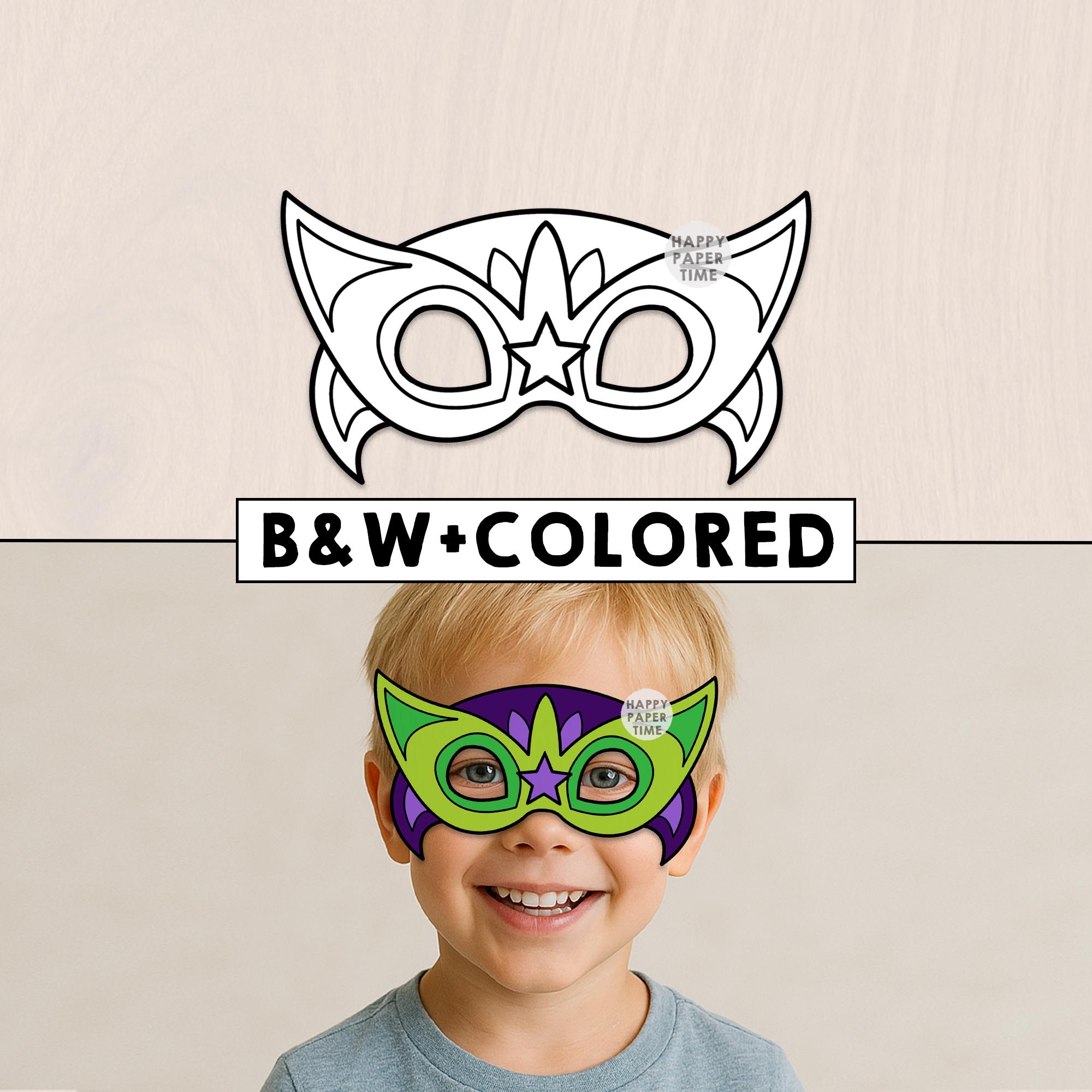 Superhero Mask Costume Hero Mask Printable Party Favor Craft Halloween ...