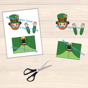 Leprechaun Toilet Paper Roll Craft Activity St. Patrick's Day Coloring ...