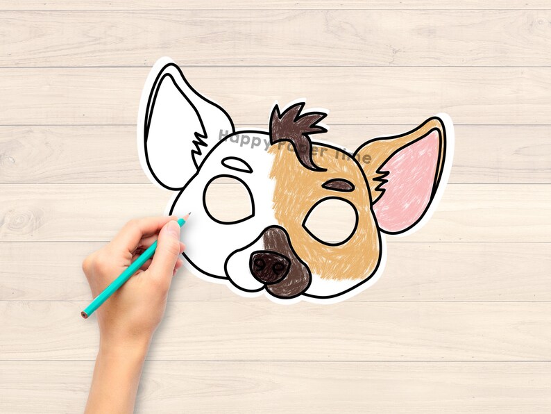 Hyena Mask Costume Animal Mask Printable Party Favor African - Etsy
