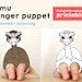 Emu Paper Craft Printable Australian Animal Finger Puppet Kids Craft ...