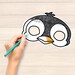 Penguin Mask Paper Craft Costume Diy Polar Animal Mask Template Print ...