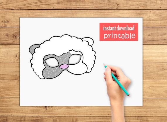 Animal Mask Sheep Sheep Mask Farm Animal Party Farm | Etsy