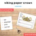 Viking Paper Crown Activity Printable Kids Craft Helmet Medieval ...