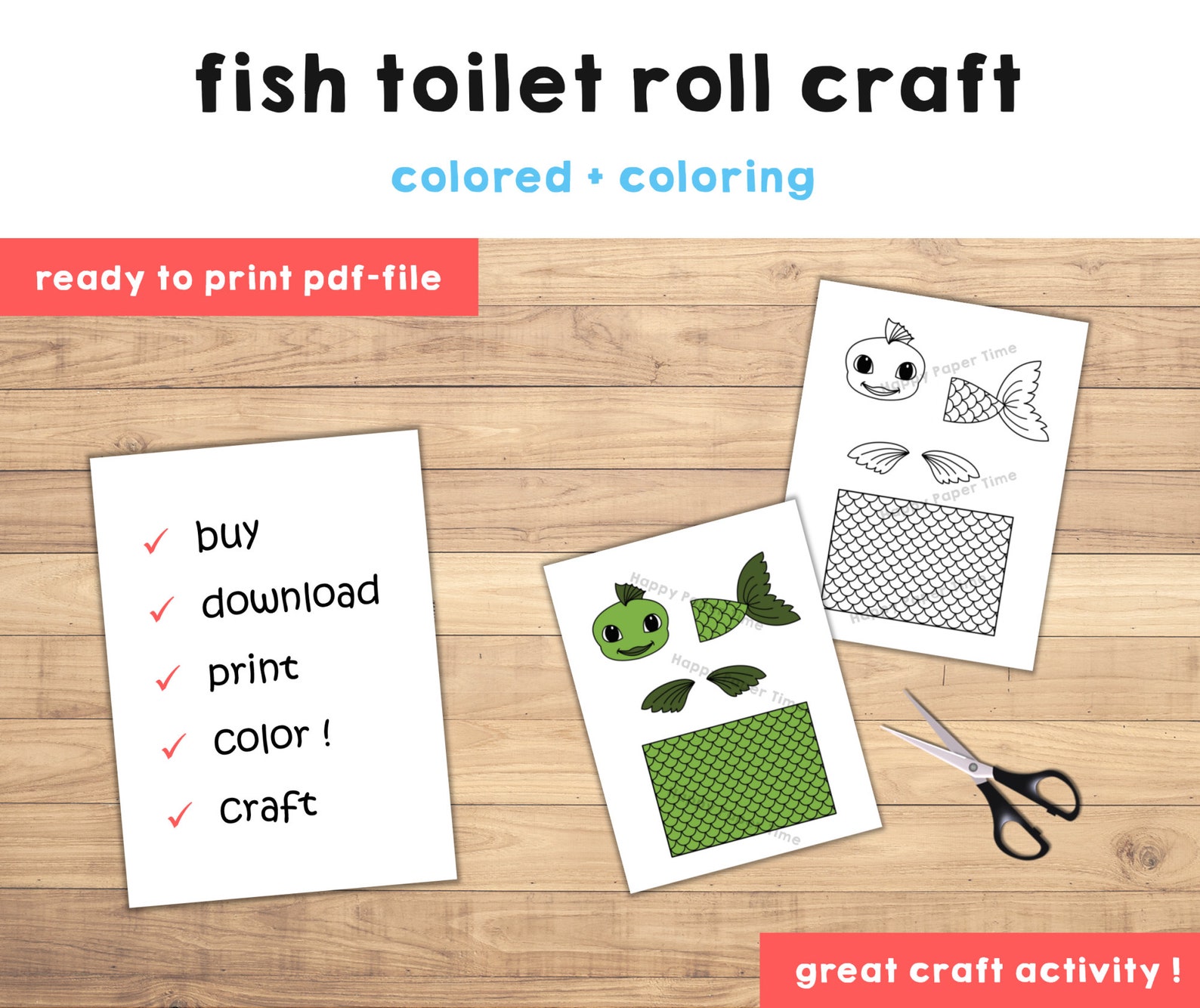 Fish Toilet Paper Roll Craft Ocean Animal Beach Sea Party - Etsy