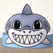 Shark Paper Crown Party Coloring Printable Party Hat Kids Craft Ocean ...