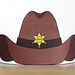 Sheriff Hat Paper Crown Party Costume Printable Kids Craft Wild West ...