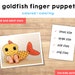 Goldfish Paper Craft Printable Pet Animal Finger Puppet Activity Kids ...
