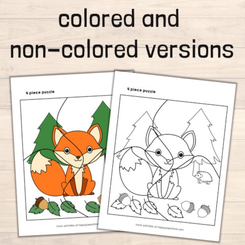 Woodland Activity Worksheets Printable Kids Coloring Pages - Etsy