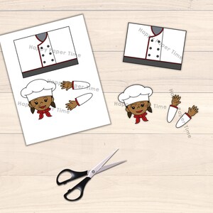 Chef Cook Toilet Paper Roll Craft Restaurant Party Coloring Printable ...