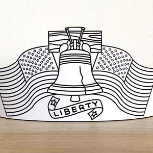 Liberty Bell Paper Crown 4th of July America Patriotic Headband ...