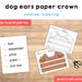 Dog Ears Paper Crown Party Coloring Printable Kids Craft Puppy Costume ...