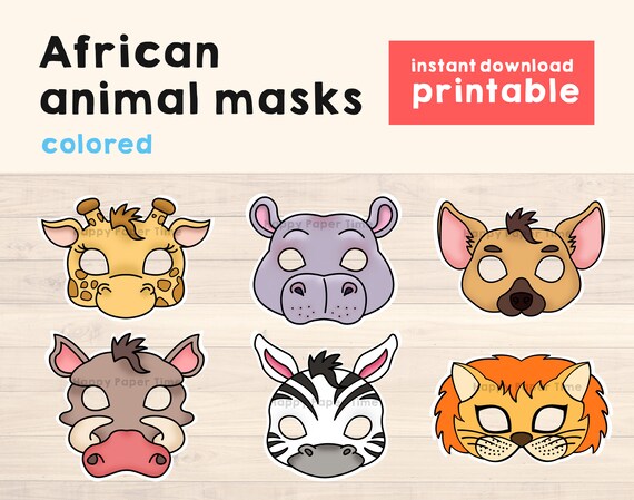 African Animal Mask Templates