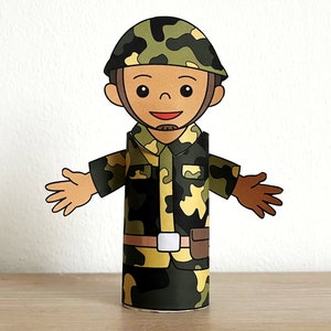 Soldier Toilet Paper Roll Craft Party Coloring Printable Decoration ...