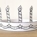 Birthday Paper Crown Party Coloring Printable Kids Craft Cake Candle ...