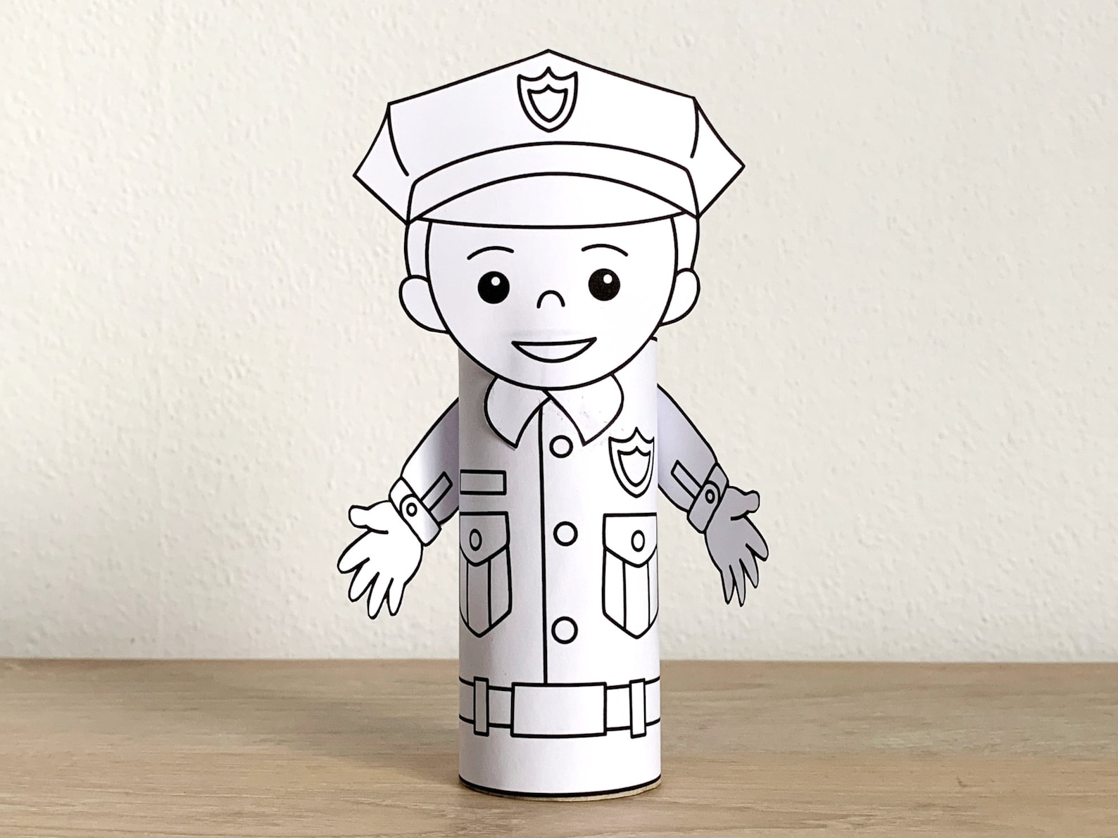 Police Officer Toilet Paper Roll Craft Policeman Party - Etsy