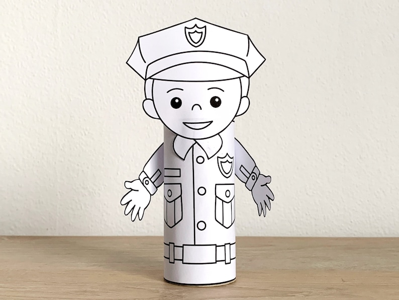 Police Officer Toilet Paper Roll Craft Policeman Party - Etsy