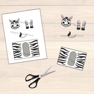 Zebra Toilet Paper Roll Craft African Animal Safari Party Coloring ...