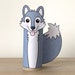 Wolf Toilet Paper Roll Craft Forest Woodland Party Coloring Printable ...