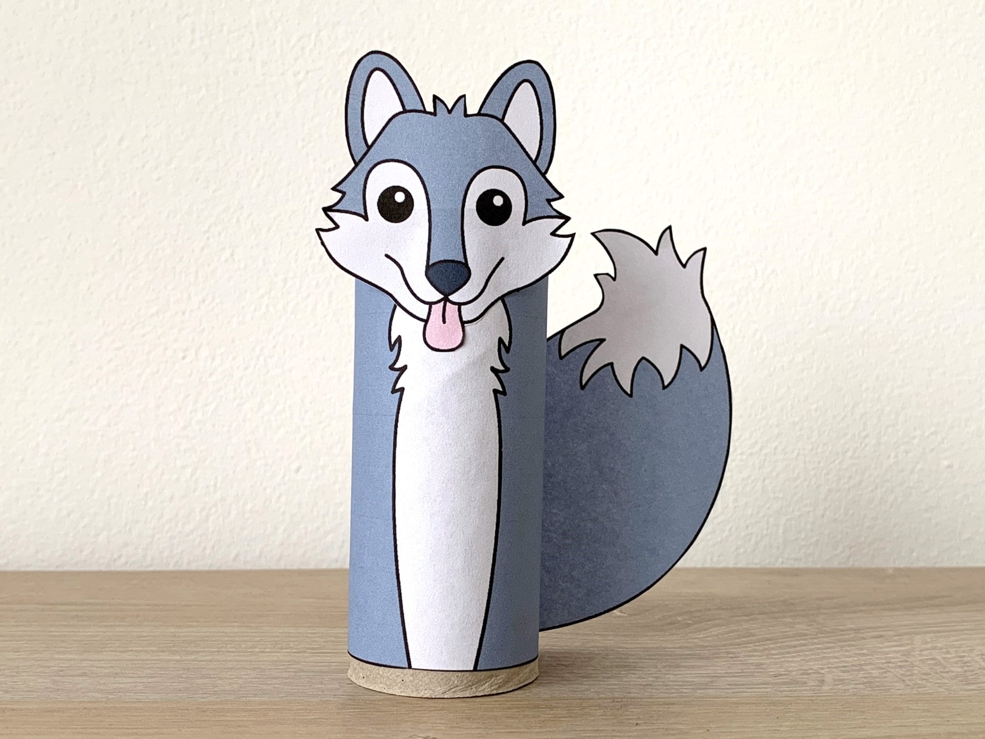 Wolf Toilet Paper Roll Craft Forest Woodland Party Coloring - Etsy