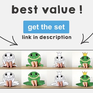 Frog Paper Craft Printable Pond Animal Finger Puppet Kids Craft ...