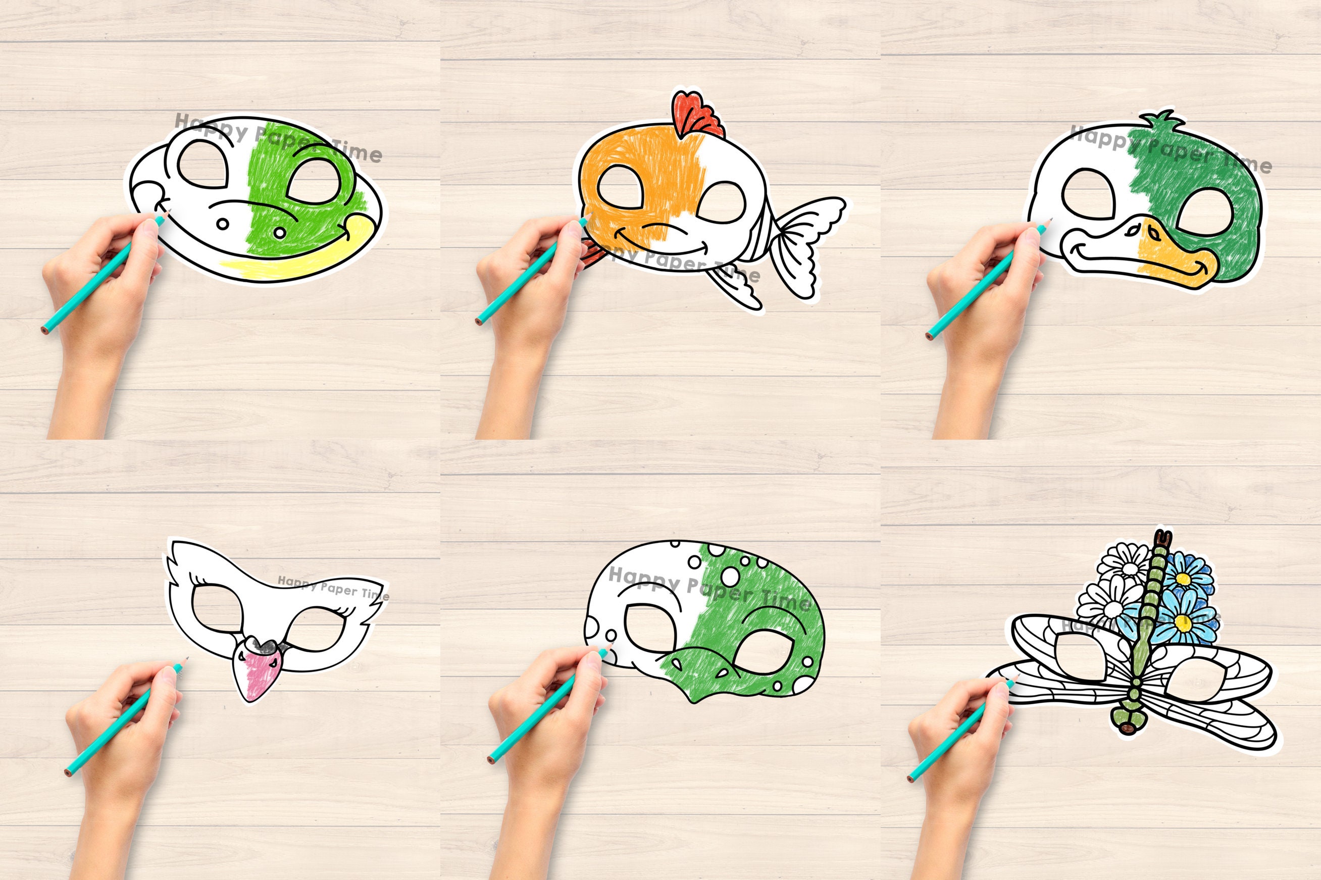 Duck Mask Frog Mask Dragonfly Mask Turtle Animal Mask | Etsy