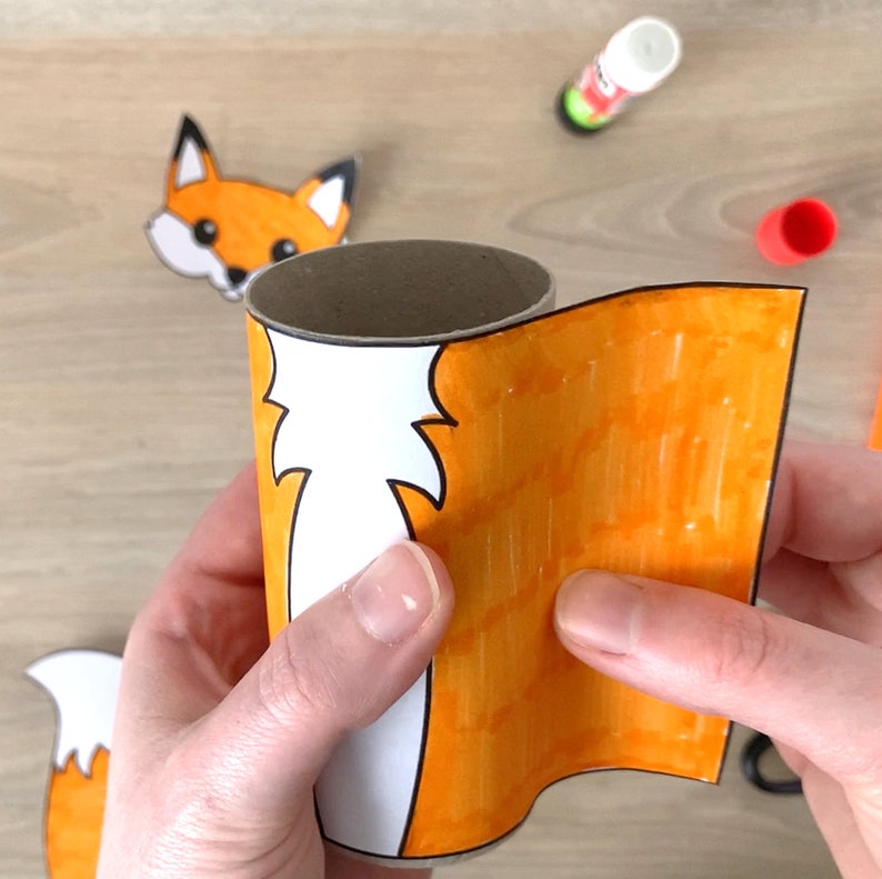 Fox Toilet Paper Roll Craft Forest Woodland Party Coloring - Etsy