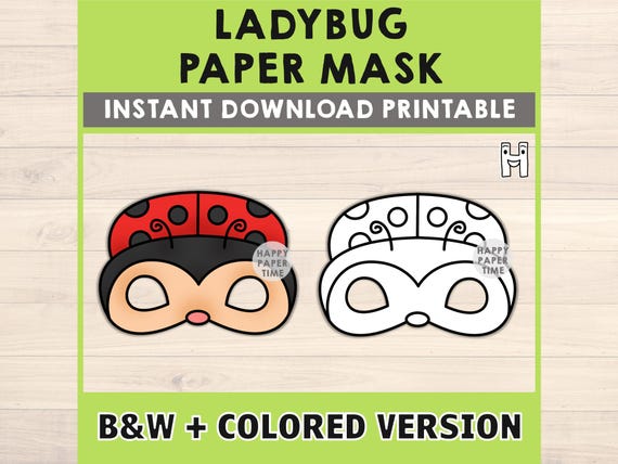 Ladybug Mask Template Printable Tiki Man Drawing | Free Download On