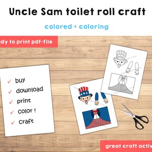 Uncle Sam Toilet Paper Roll Craft America Symbol 4th of July United ...