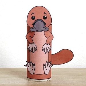 Platypus Toilet Paper Roll Craft Australian Animal Party Coloring ...