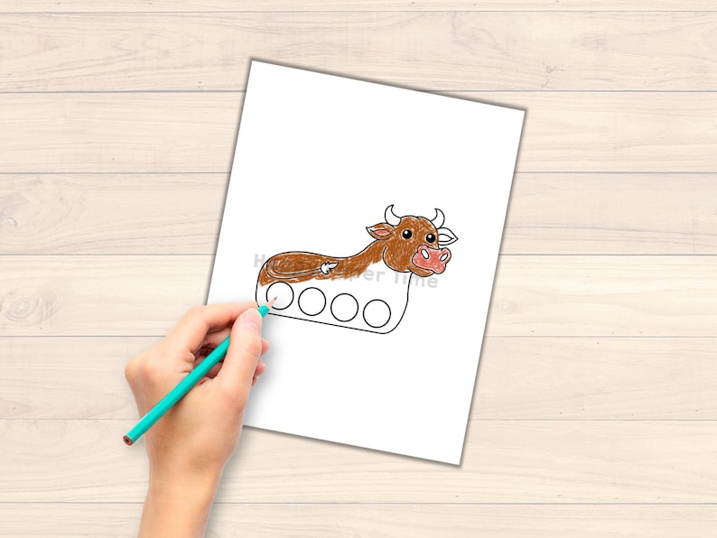 Bull Paper Craft Printable Farm Animal Finger Puppet Kids | Etsy