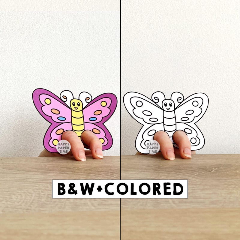 Butterfly Puppet Paper - Etsy UK