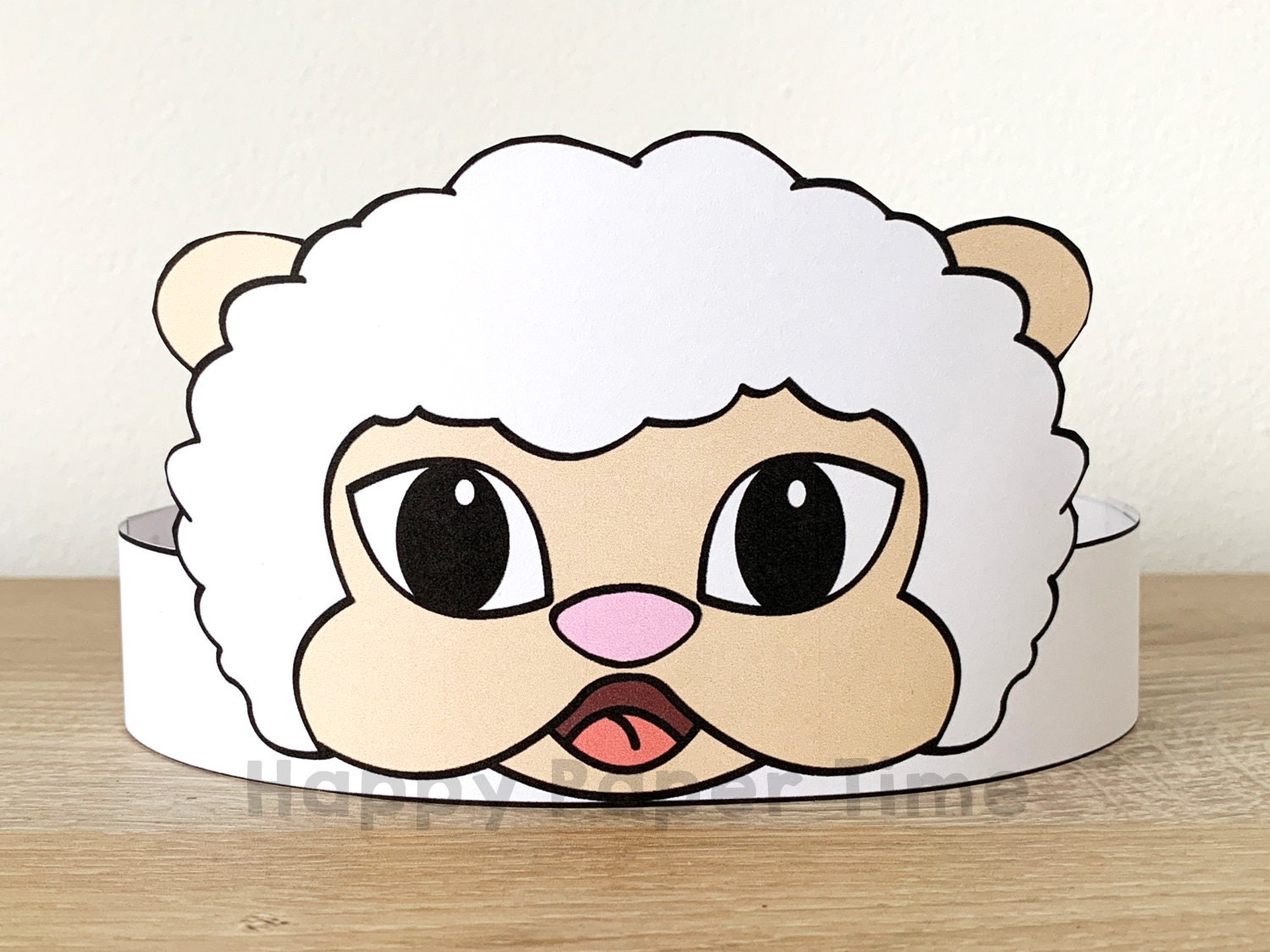 Sheep Paper Crown Template Coloring Activity Printable Kids - Etsy
