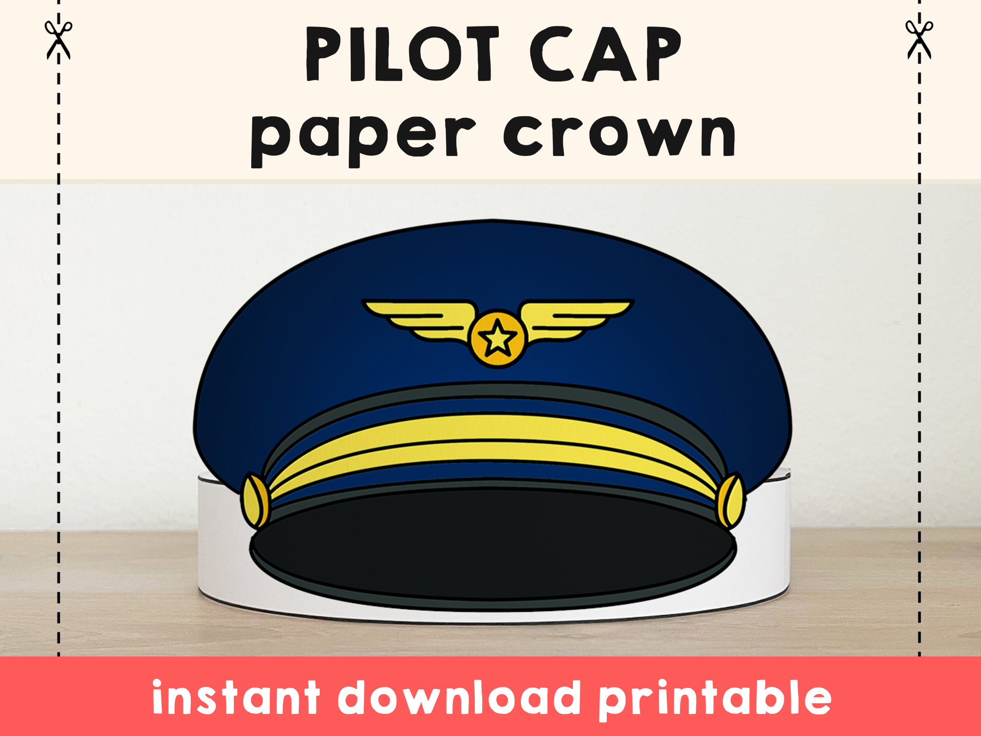 Pilot Hat Template