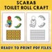 Scarab Toilet Paper Roll Craft Ancient Egypt Party Coloring Printable ...