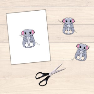 Asian Elephant Paper Craft Printable Asian Animal Finger Puppet Kids ...