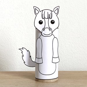 Horse Pony Toilet Paper Roll Craft Farm Animal Party Coloring Printable ...