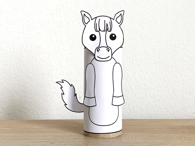 Horse Pony Toilet Paper Roll Craft Farm Animal Party Coloring | Etsy